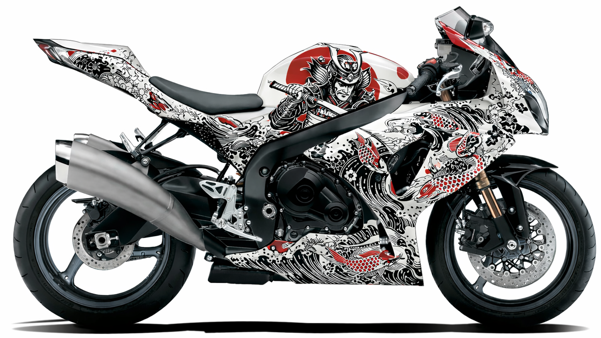 Full Motorcycle Vinyl Wrap Kit - "Ukiyo-e Samurai" – BIKESKINZ