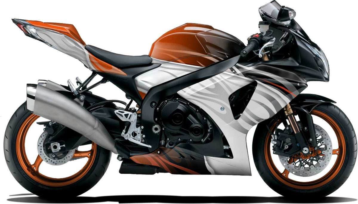 BIKESKINZ™ Motorcycle Vinyl Wrap Kit - Jive (amber) theme – Bikeskinz